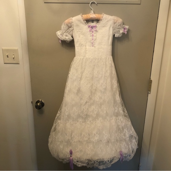 Vintage | Dresses | Vintage Girls Southern Belle Lace Long Dress | Poshmark